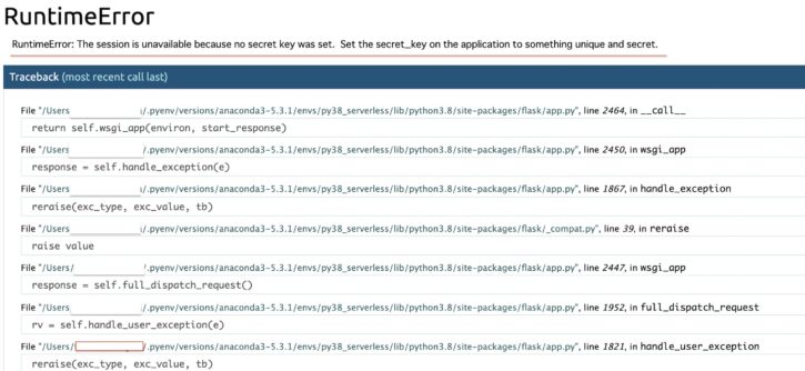 Flaskで「RuntimeError: The session is unavailable because no secret key was set.」の対処方法とsecret keyの ...